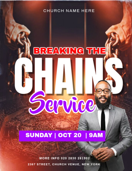 Copy of breaking the chains service | PosterMyWall