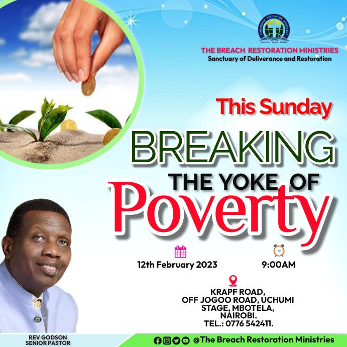 breaking the yoke of poverty Template | PosterMyWall