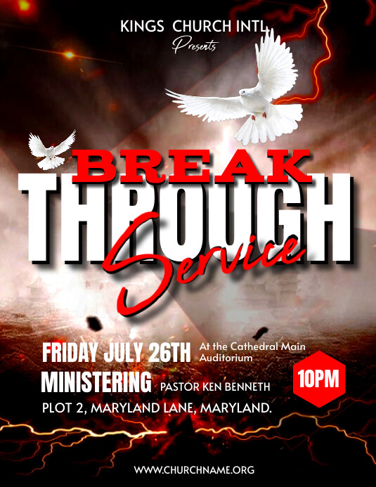 Breakthrough Service Black Flyer Templat | PosterMyWall