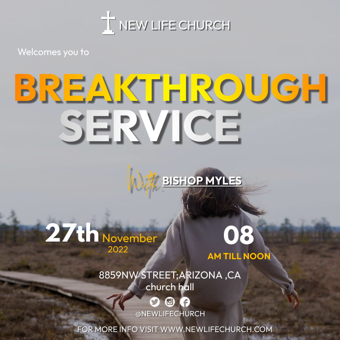 Copy of Breakthrough service | PosterMyWall