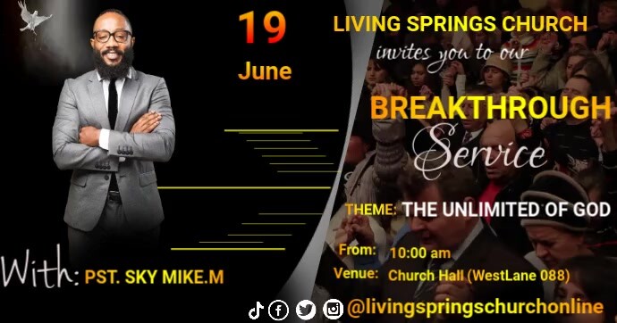 BREAKTHROUGH SERVICE Template | PosterMyWall