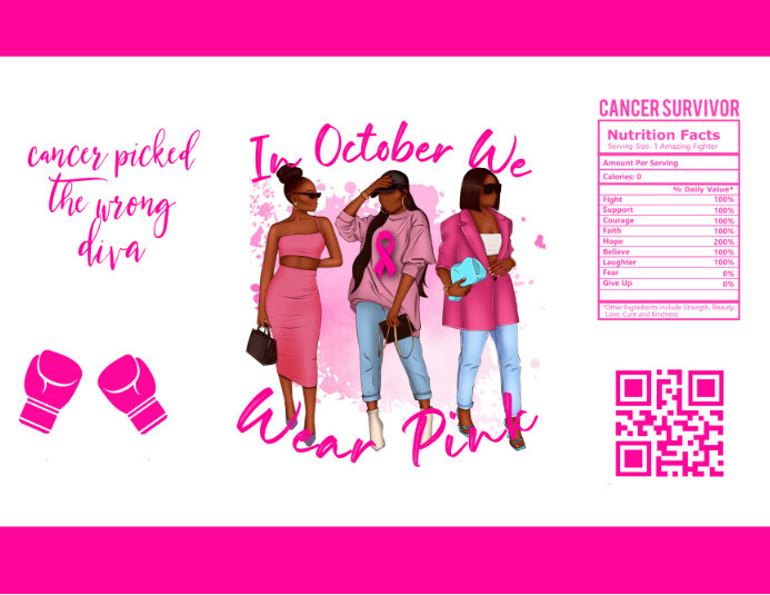 Breast | Cancer | Survivor | Chip bag Template | PosterMyWall