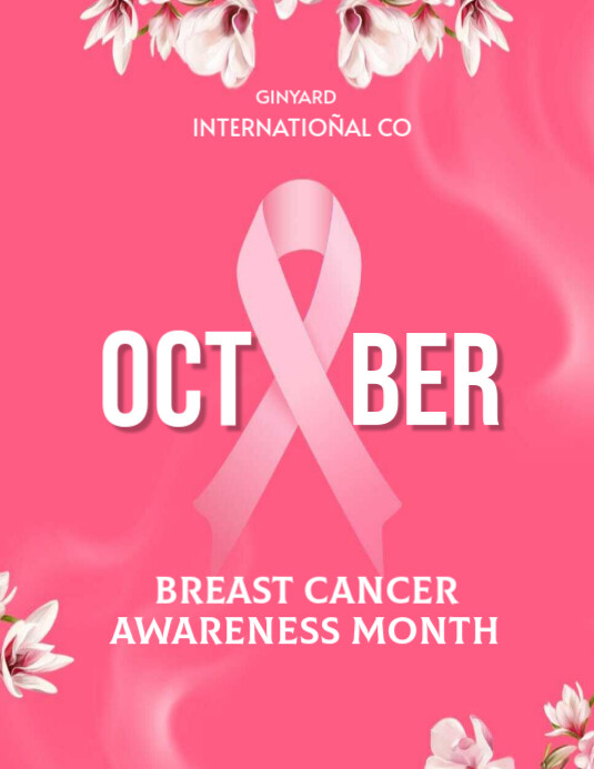 Copy of Breast cancer (pink october) Flyer 2024 | PosterMyWall