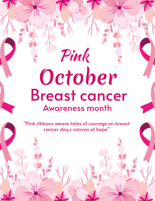 Copy of Breast Cancer (pink October) Flyer 2024 | PosterMyWall