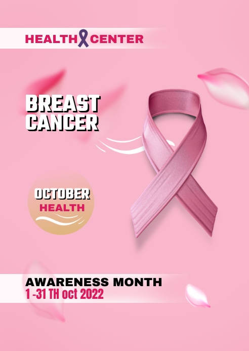 Copy of breast cancer ad design template | PosterMyWall