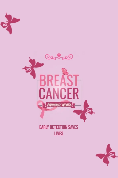 breast cancer advert, breast cancer awarenes Template | PosterMyWall