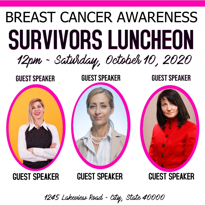 Copy of Breast Cancer awarenes survivor luncheon | PosterMyWall