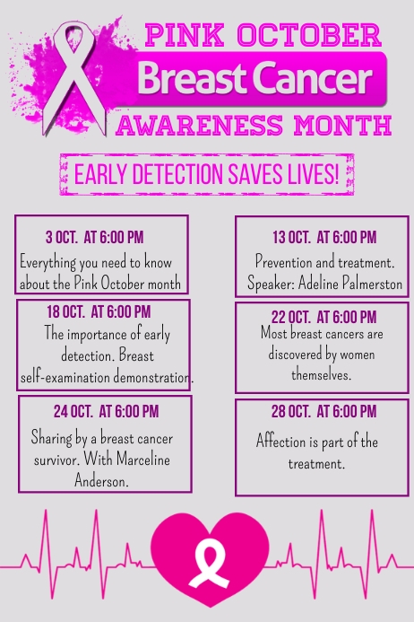 breast cancer awareness campaign events Template | PosterMyWall