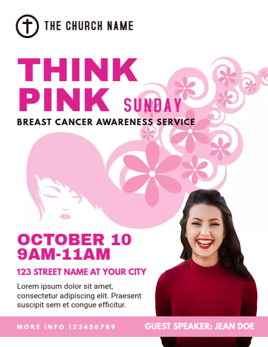 Breast Cancer Awareness Church Event Flyer Template | PosterMyWall