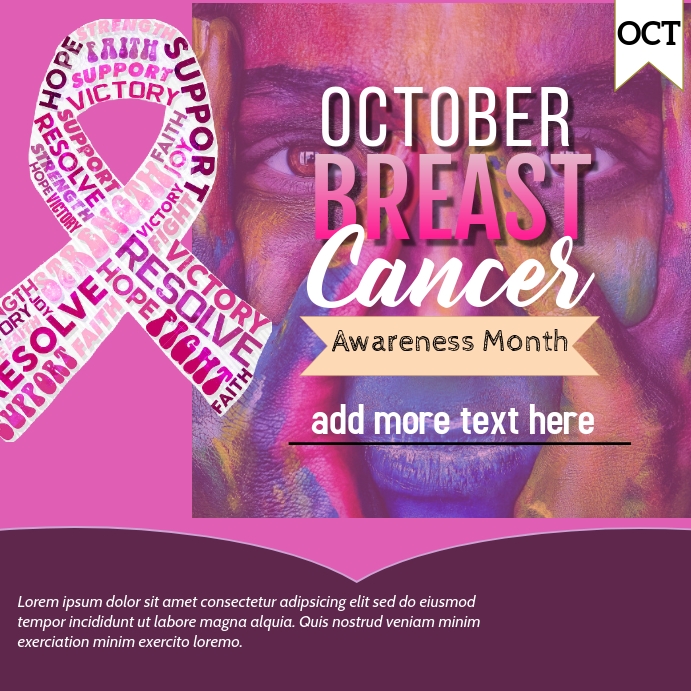 breast cancer awareness Template | PosterMyWall