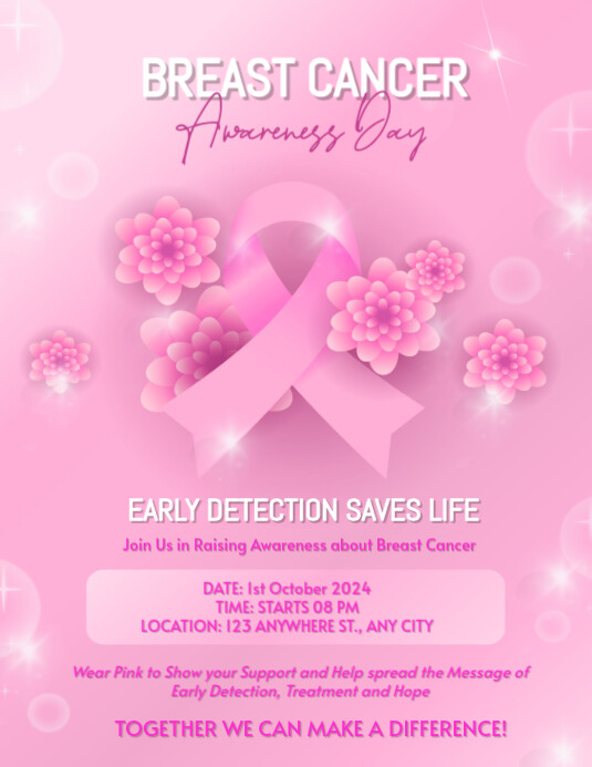 Breast cancer awareness Template | PosterMyWall