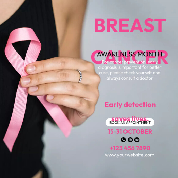 Breast Cancer Awareness Event Template | PosterMyWall