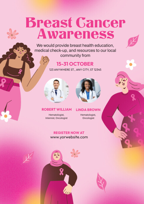 Copy of Breast Cancer Awareness Event Flyer | PosterMyWall