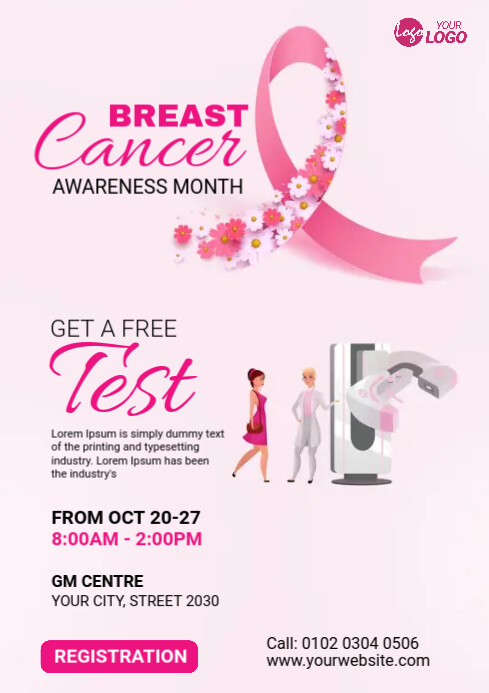 Copy of Breast Cancer Awareness Event Flyer | PosterMyWall