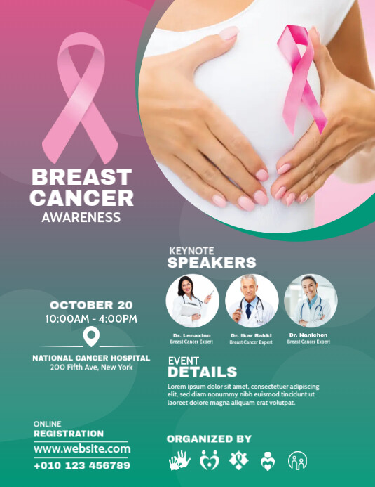 Copy of Breast Cancer Awareness Event Flyer | PosterMyWall