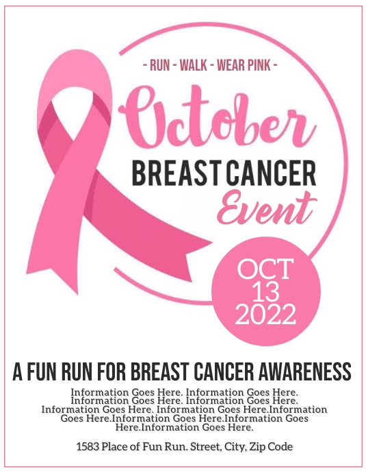 Breast Cancer Awareness EVENT Flyer Template | PosterMyWall