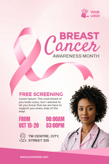 Copy of Breast Cancer awareness event poster design template | PosterMyWall