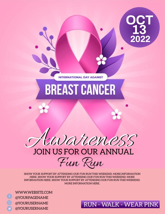 Breast Cancer Awareness EVENT TEMPLATE | PosterMyWall