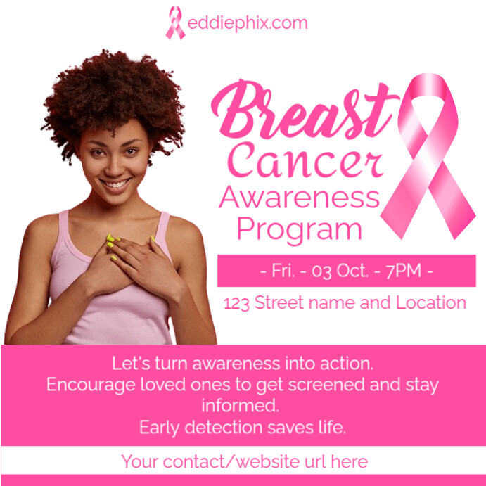 Copy of breast cancer awareness flyer | PosterMyWall
