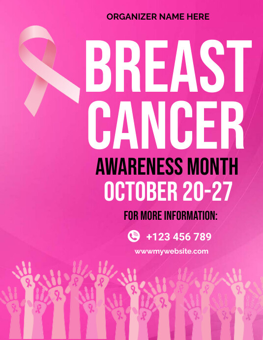 Plantilla de breast cancer awareness flyer | PosterMyWall