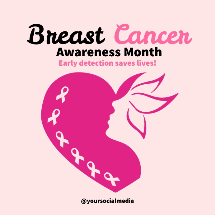 Plantilla de Breast Cancer Awareness Instagram Post | PosterMyWall