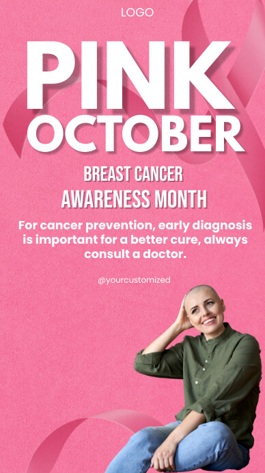 Modèle breast cancer awareness instagram story | PosterMyWall