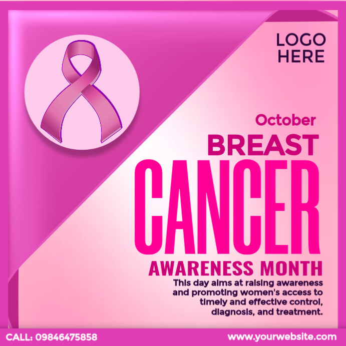 Breast Cancer Awareness Month Ad Template | PosterMyWall
