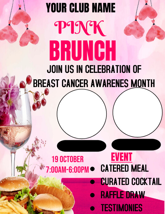 Breast cancer awareness month Charity event Template | PosterMyWall