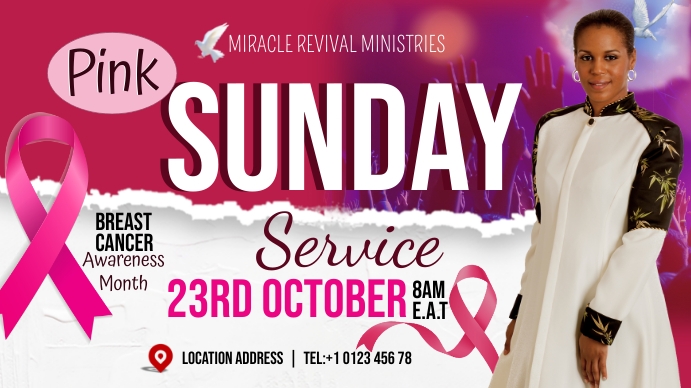 Copy of Breast Cancer Awareness Month church | PosterMyWall