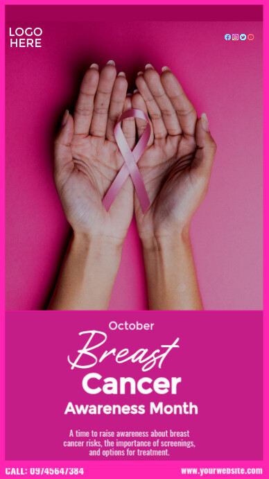 Breast Cancer Awareness Month design poster Template | PosterMyWall