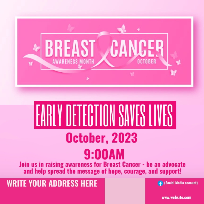 breast cancer awareness month Template | PosterMyWall