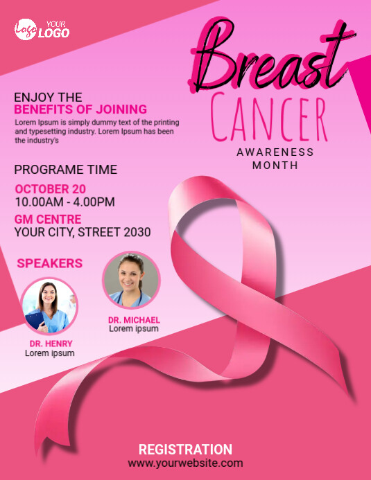 Breast cancer awareness month Flyer Template | PosterMyWall