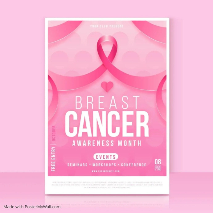 Breast cancer awareness month flyer Template | PosterMyWall