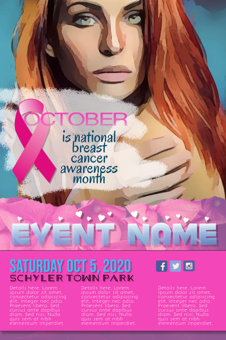 Breast Cancer Awareness Month Flyer Poster Template | PosterMyWall