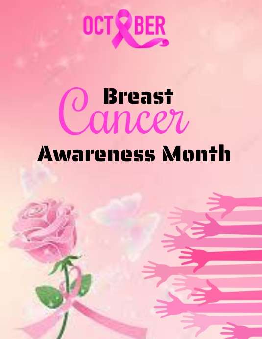 breast cancer awareness month flyer template | PosterMyWall