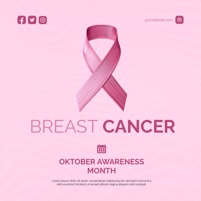 Breast Cancer Awareness Month Greeting Poster Template | PosterMyWall