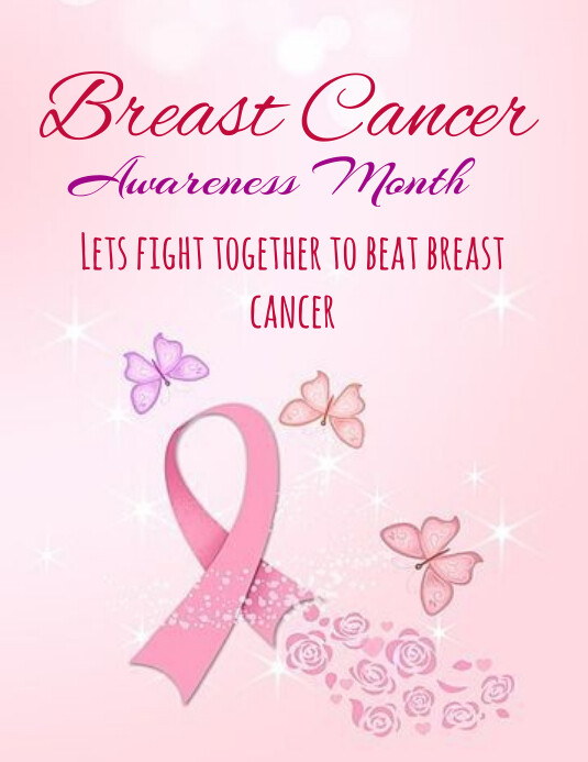 Breast Cancer Awareness Month Pink October Template | PosterMyWall