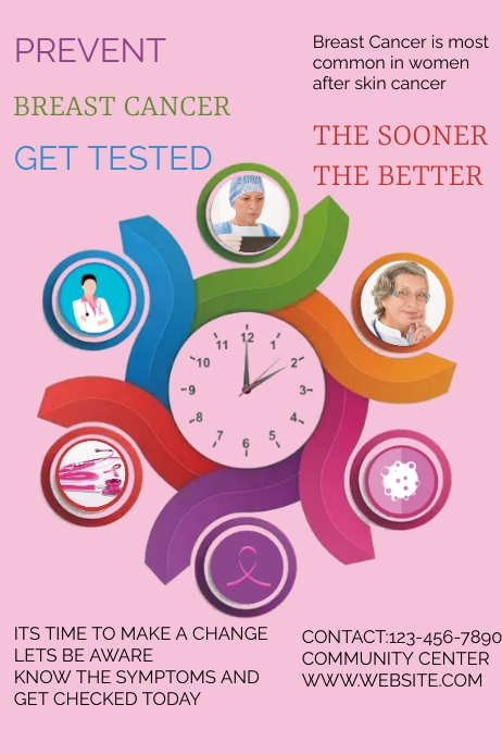 breast cancer awareness month poster (1) Template | PosterMyWall