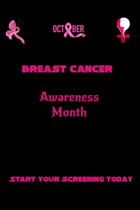 breast cancer awareness month poster (3) Template | PosterMyWall