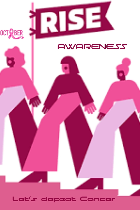 breast cancer awareness month poster (4) Template | PosterMyWall