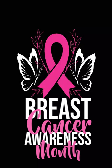 Breast Cancer awareness month Poster Design Template | PosterMyWall