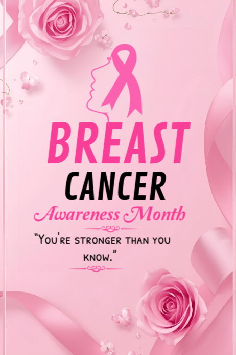 Modèle Breast cancer Awareness Month Template 2025 | PosterMyWall