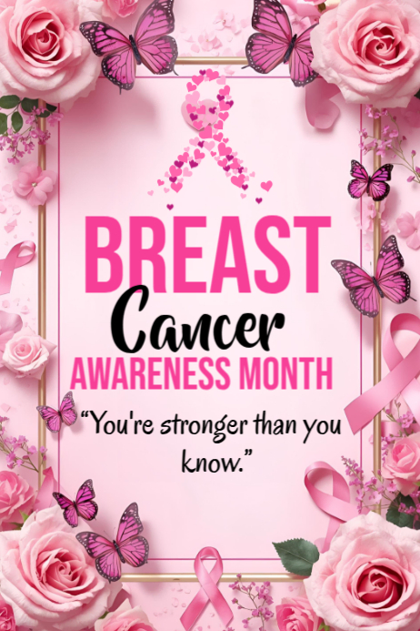 Breast cancer Awareness Month Template 2025 | PosterMyWall