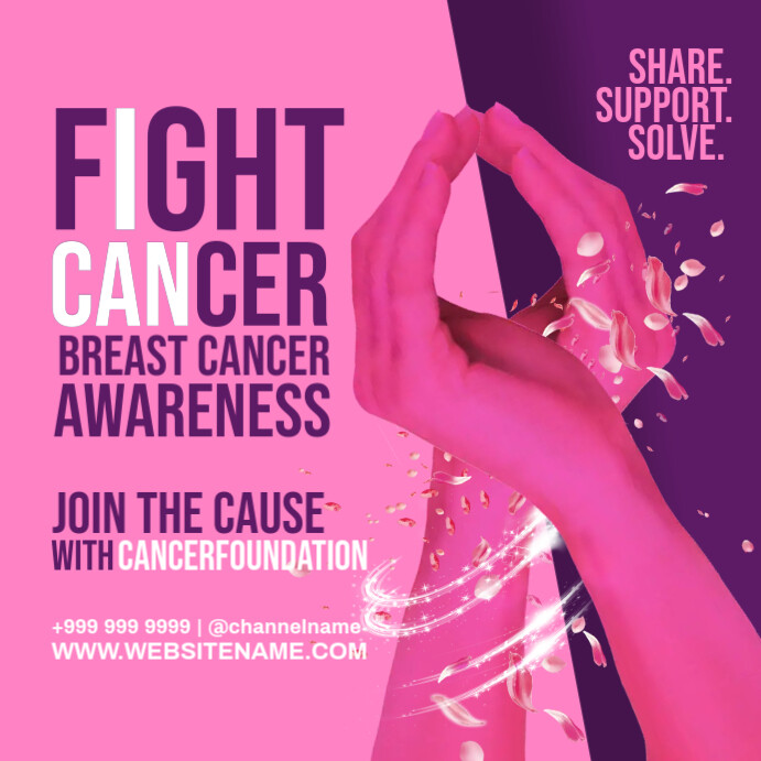 Breast Cancer Awareness Post Template | PosterMyWall
