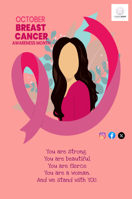 breast cancer awareness poster Template | PosterMyWall