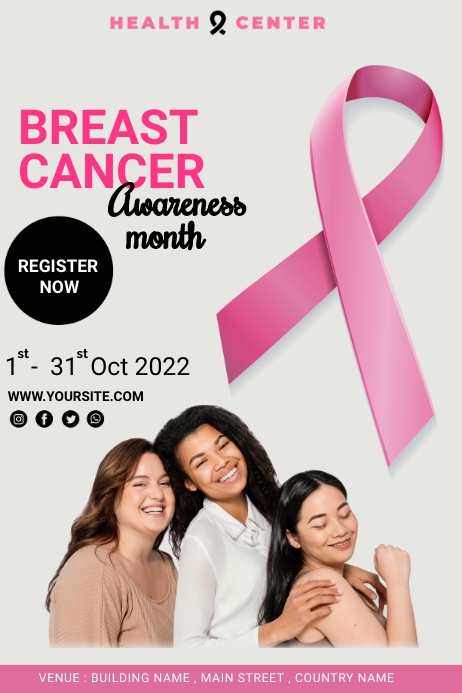 Copy of BREAST CANCER BANNER TEMPLATE | PosterMyWall