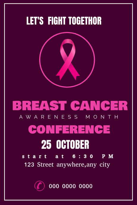 breast cancer conference|breast cancer banner Template | PosterMyWall