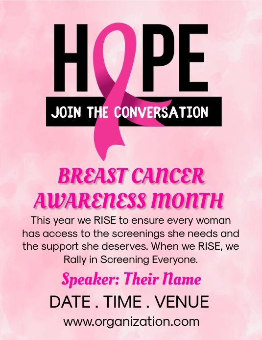 Breast Cancer Conference Template | PosterMyWall