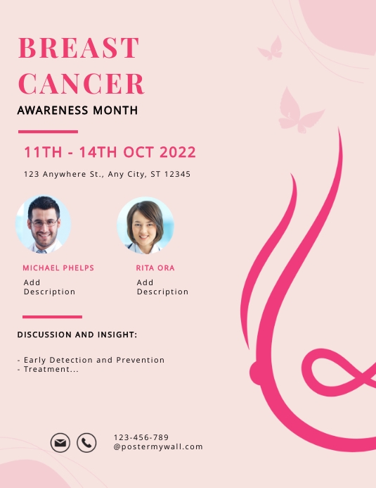 Breast Cancer Conference Flyer Template (1) | PosterMyWall