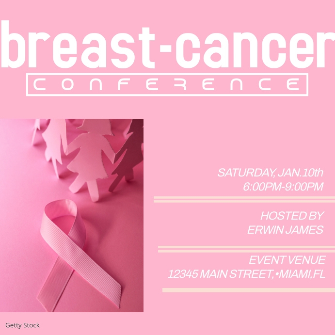 Copy of Breast Cancer Conference Template | PosterMyWall